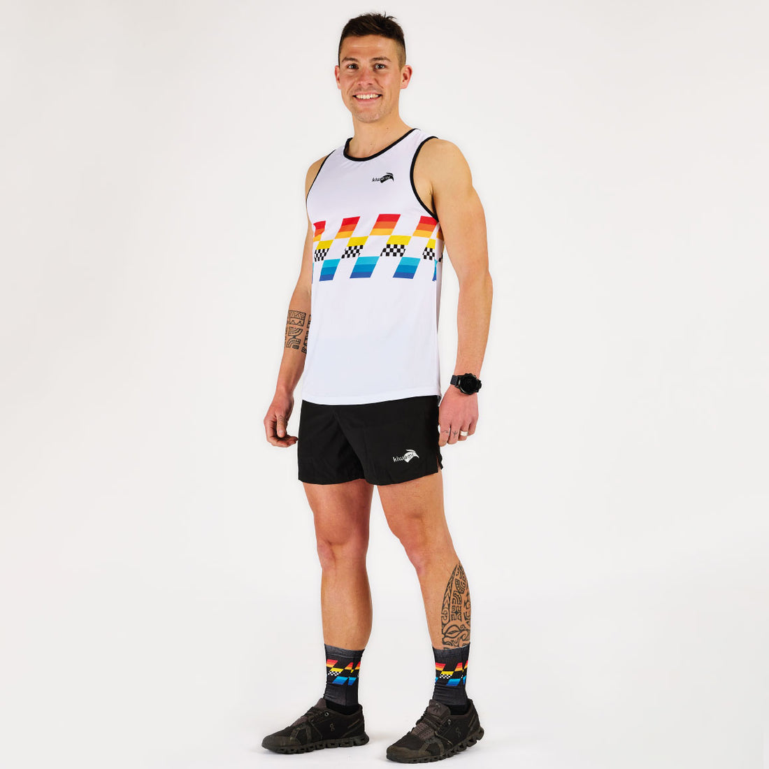 Débardeur running homme Finisher White | Kiwami Sports